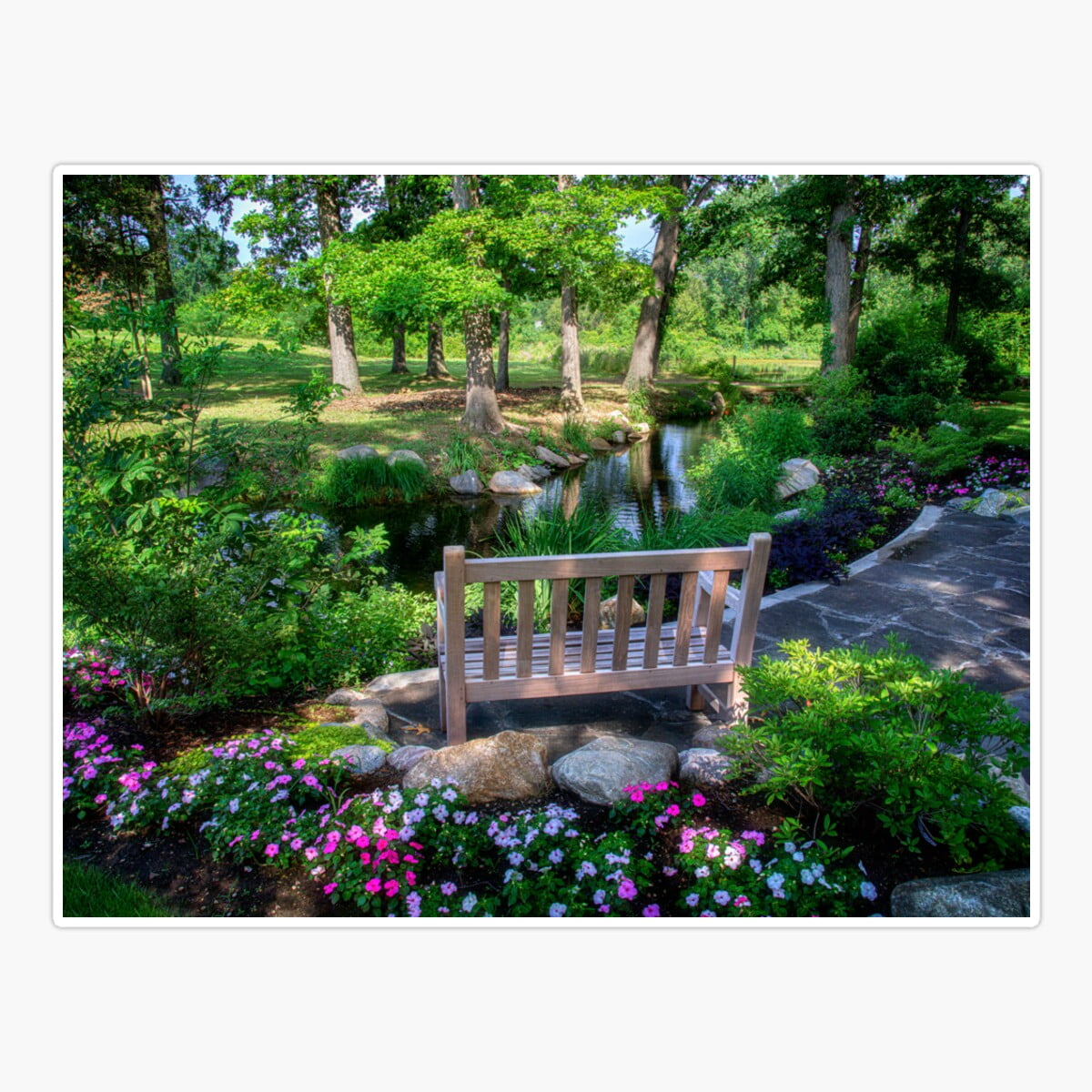 Maneki The Garden Bench - Wellfield Garden, In Sticker, Phone Decal ...