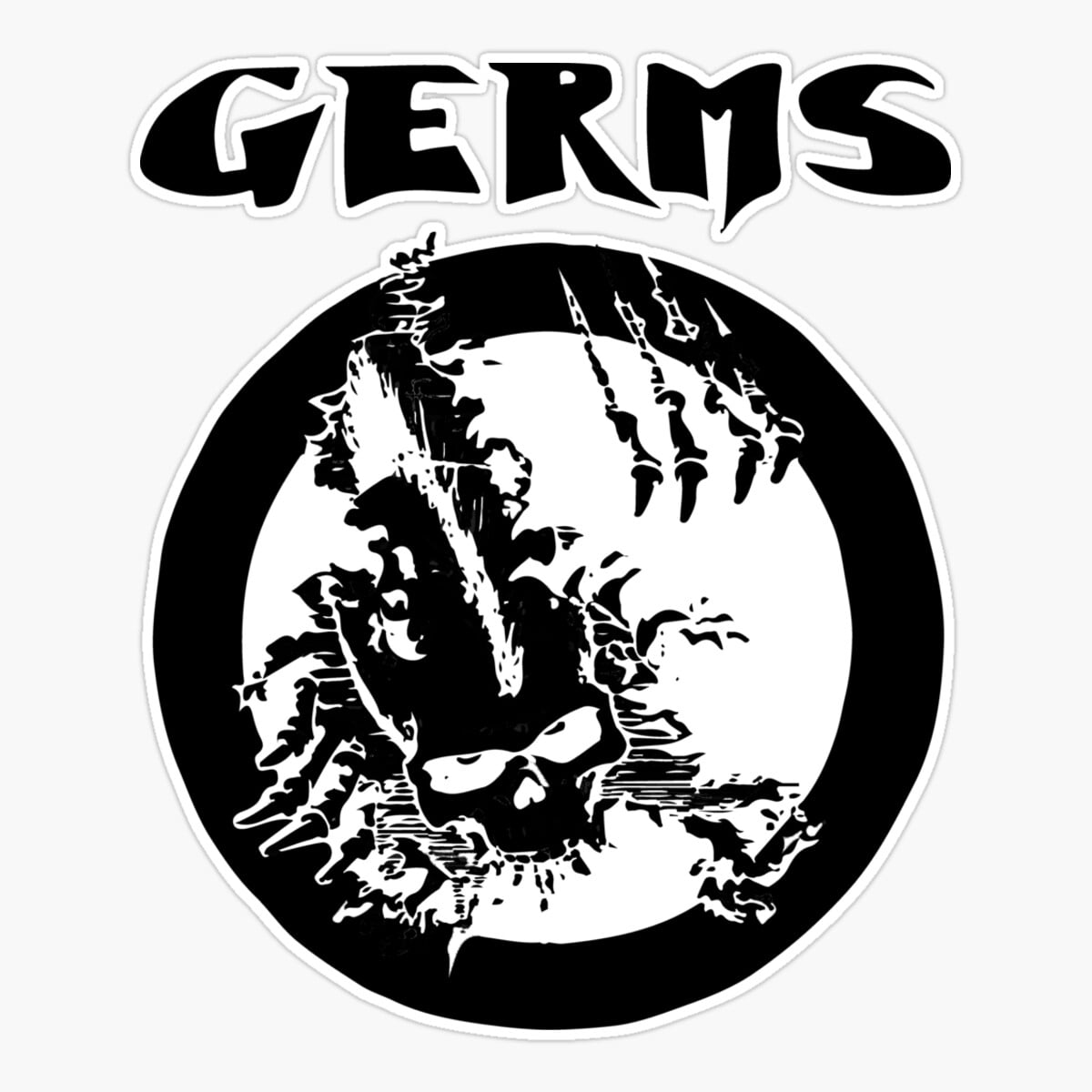 Maneki The Germs Gi Album, Old-School (Black) Sticker, Phone Decal ...