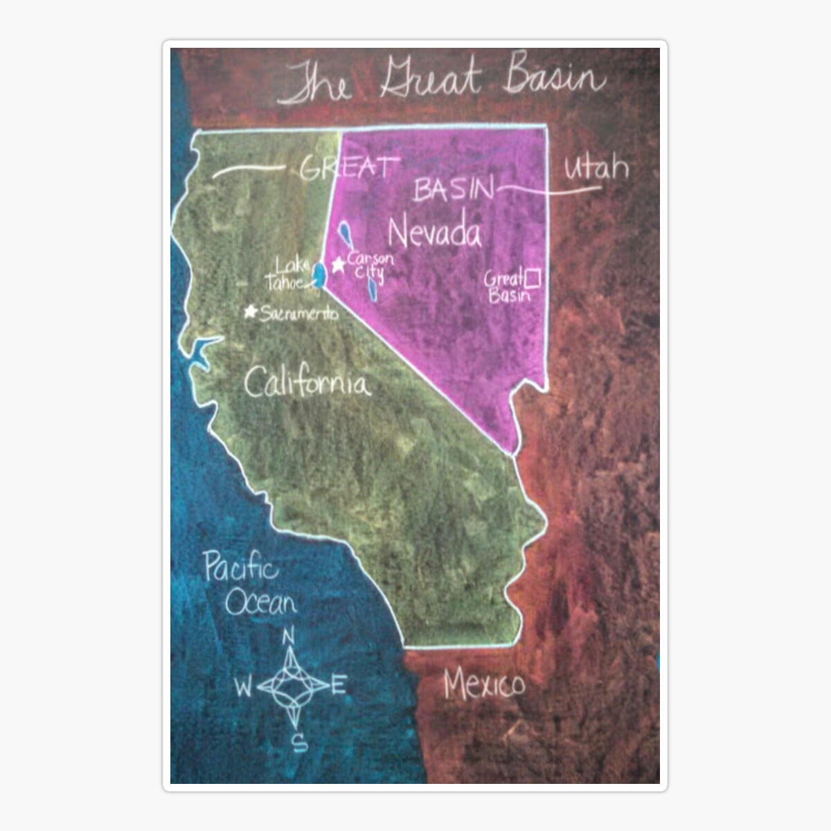 Maneki The Great Basin Sticker, Phone Decal Water Bottle Stickers Car ...