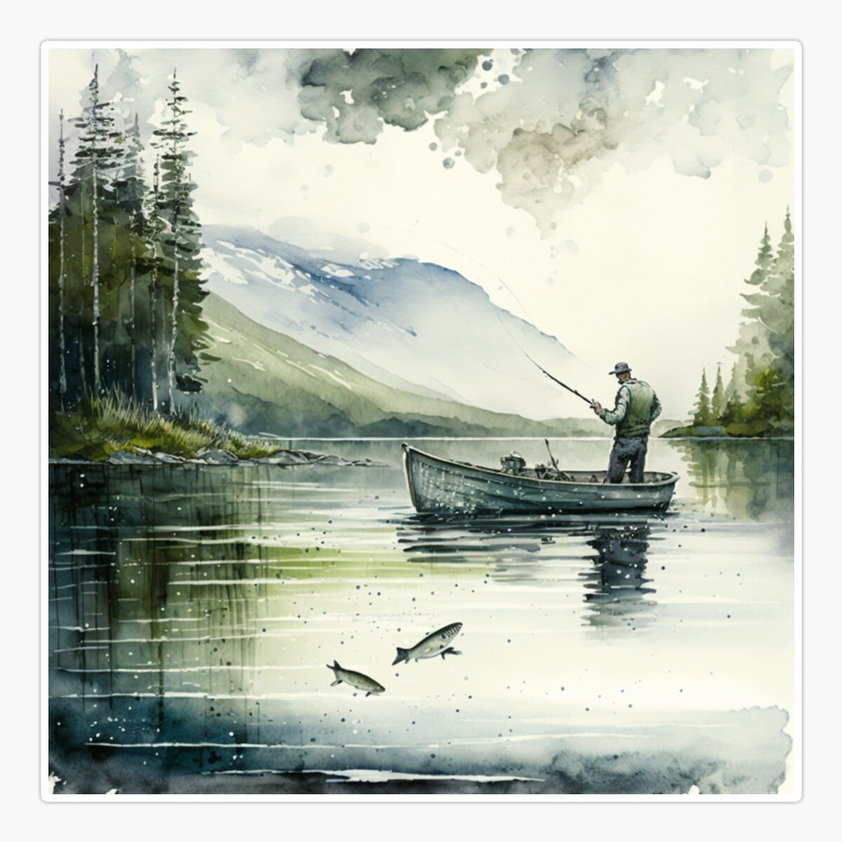 Maneki The Great Lakes Pike Adventure Er, Phone Decal Water Bottle ...