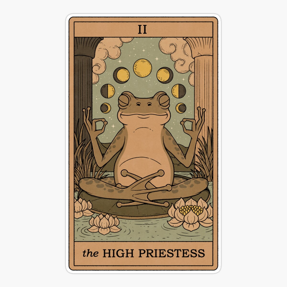 Maneki The High Priestess - Rogs Tarot Er, Phone Decal Water Bottle ...