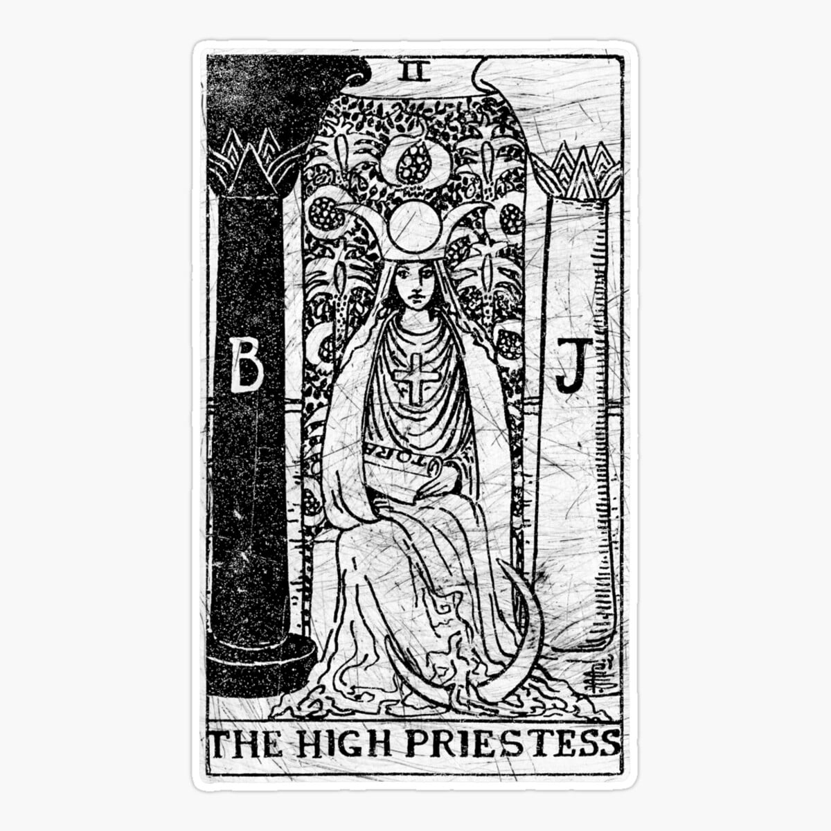 Maneki The High Priestess Tarot Card - Mor Arcana - Ortune Telling ...