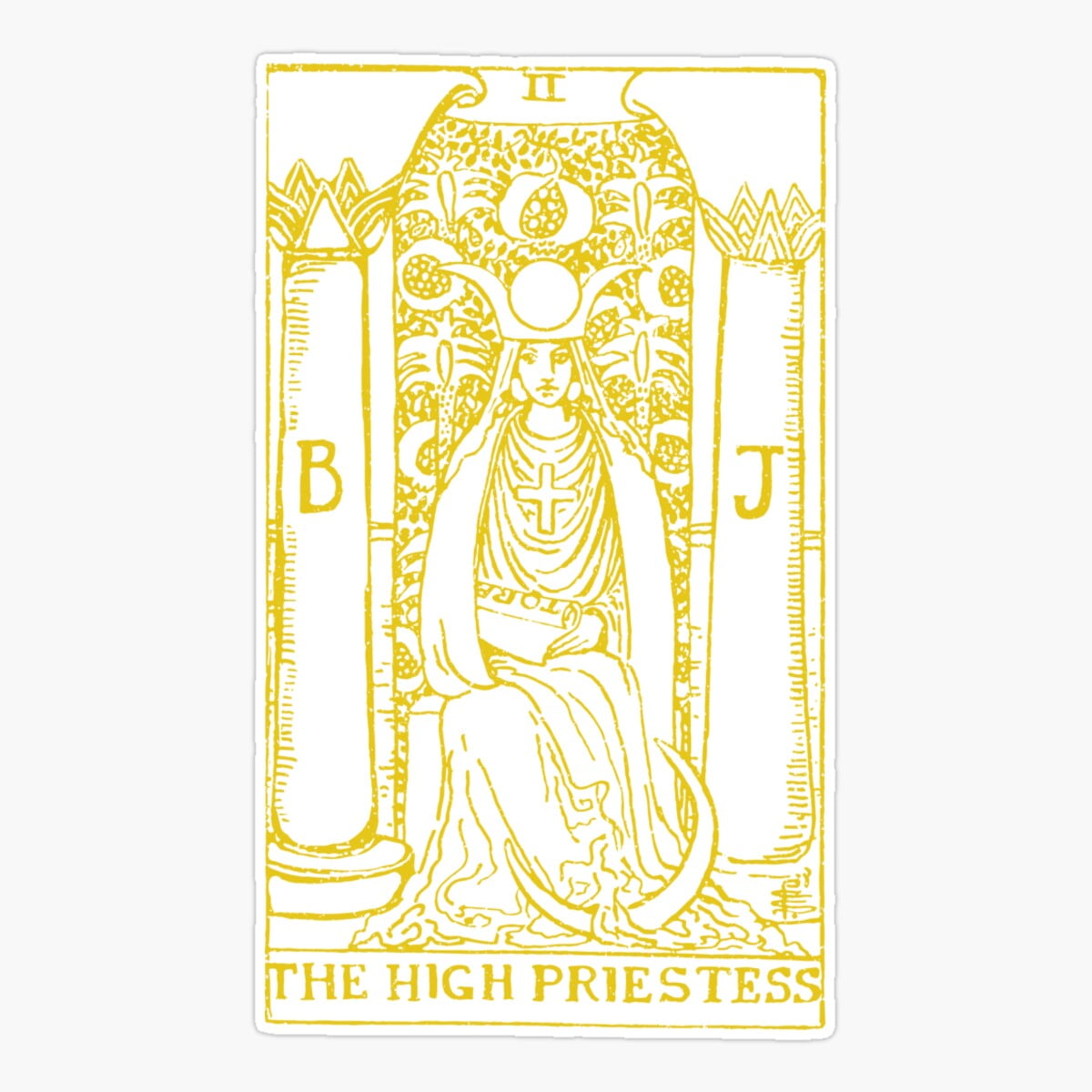 Maneki The High Priestess Vintage Tarot Card - Cartomancy Git Er, Phone ...