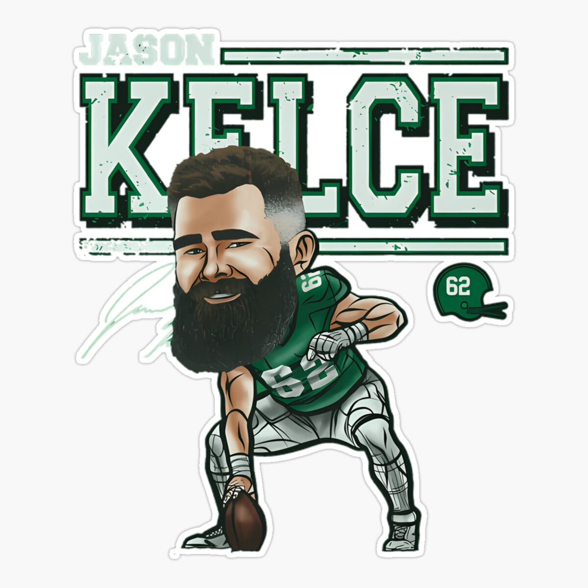 Maneki The Jason Classic - Football Jason Vintage Sticker, Phone Decal ...