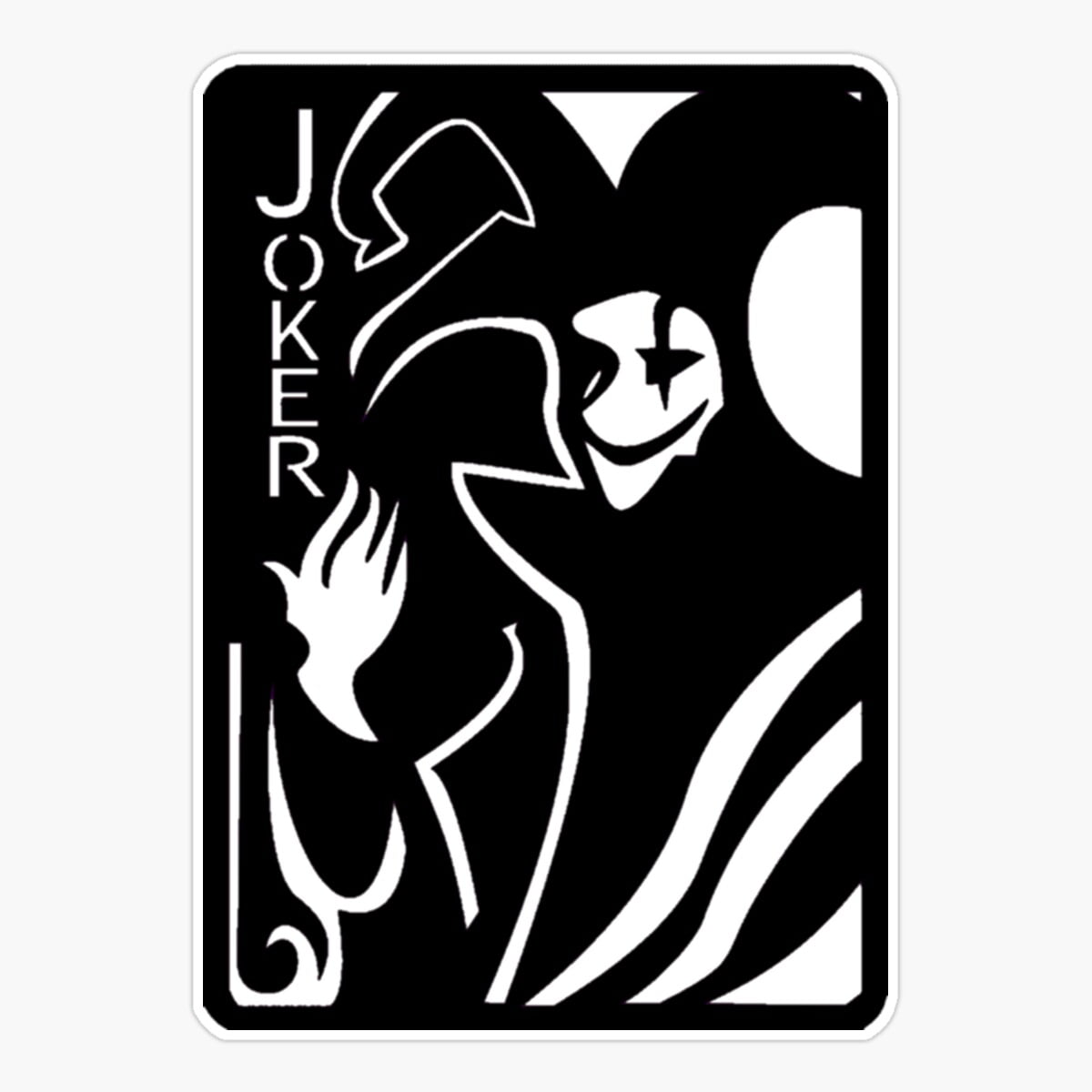 Maneki The Joker Card Sticker, Phone Decal Water Bottle Stickers Car ...