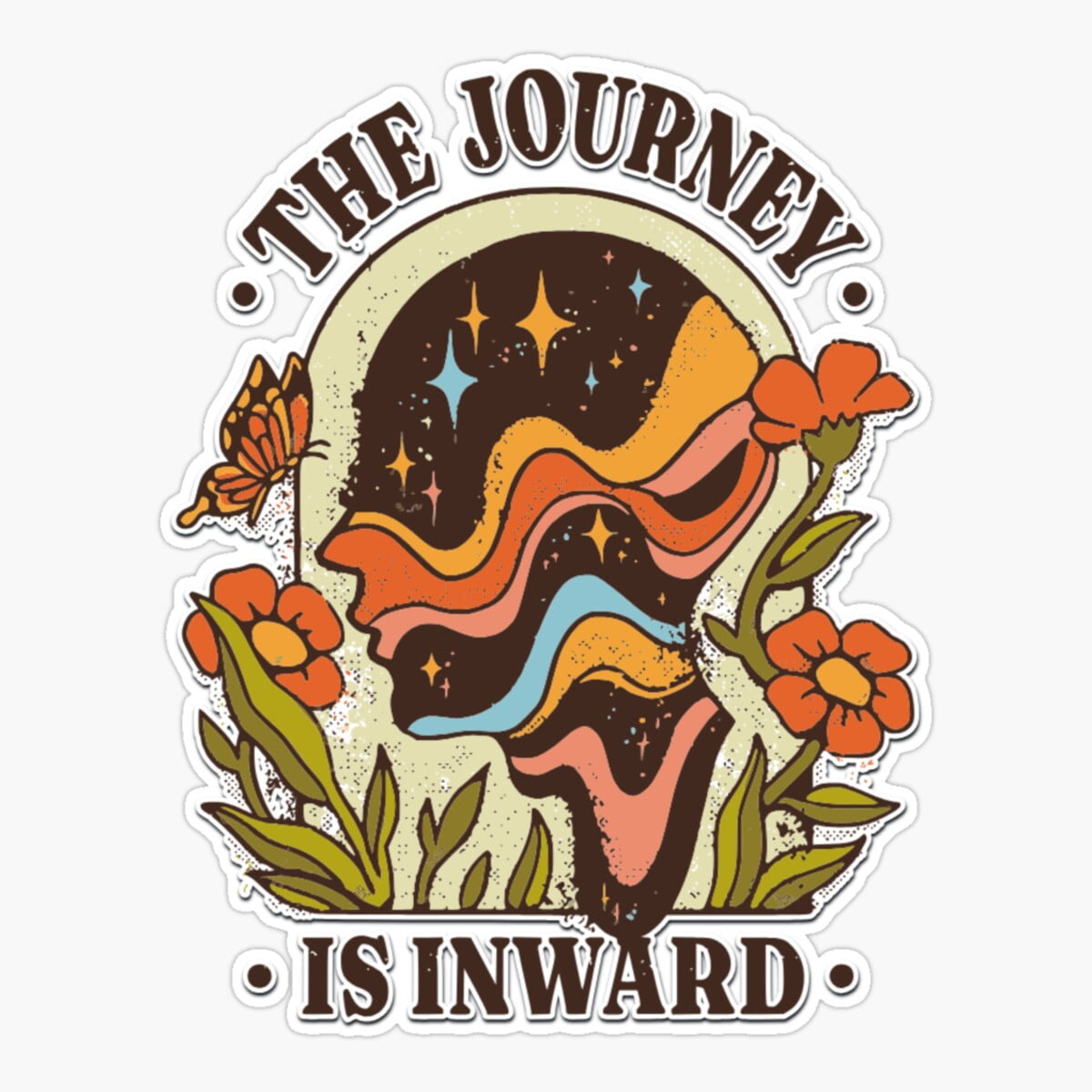 Maneki The Journey Is Inward: A Visual Guide To Inner Growth Sticker ...