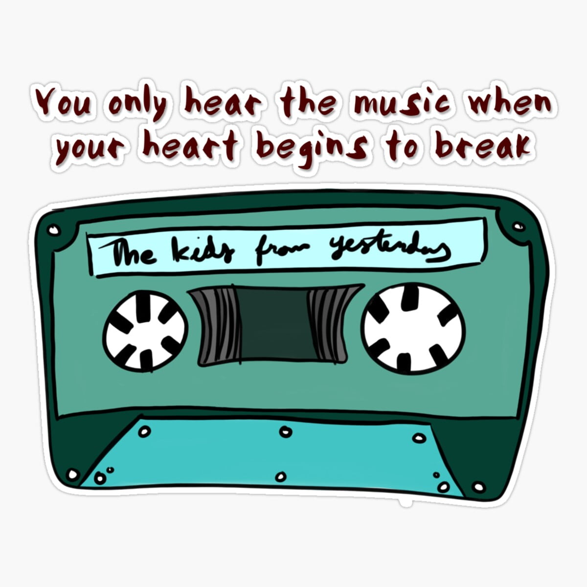 Maneki The Kids From Yesterday Sticker, Phone Decal Water Bottle ...