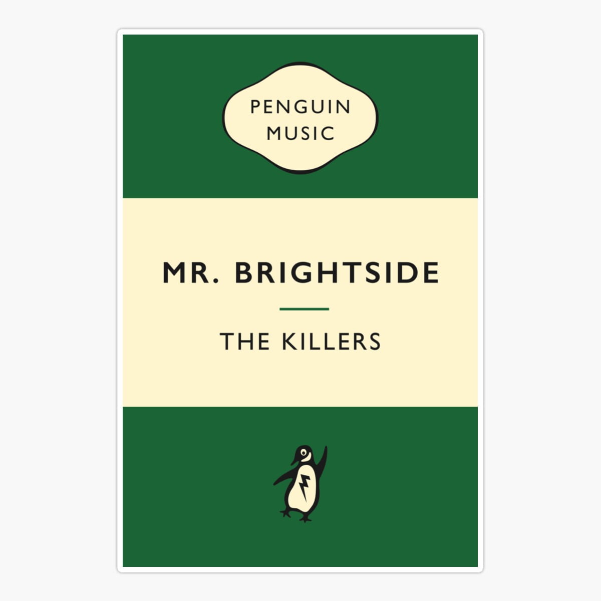 Maneki The Killers - Mr. Brightside Penguin Music Book Cover Sticker ...