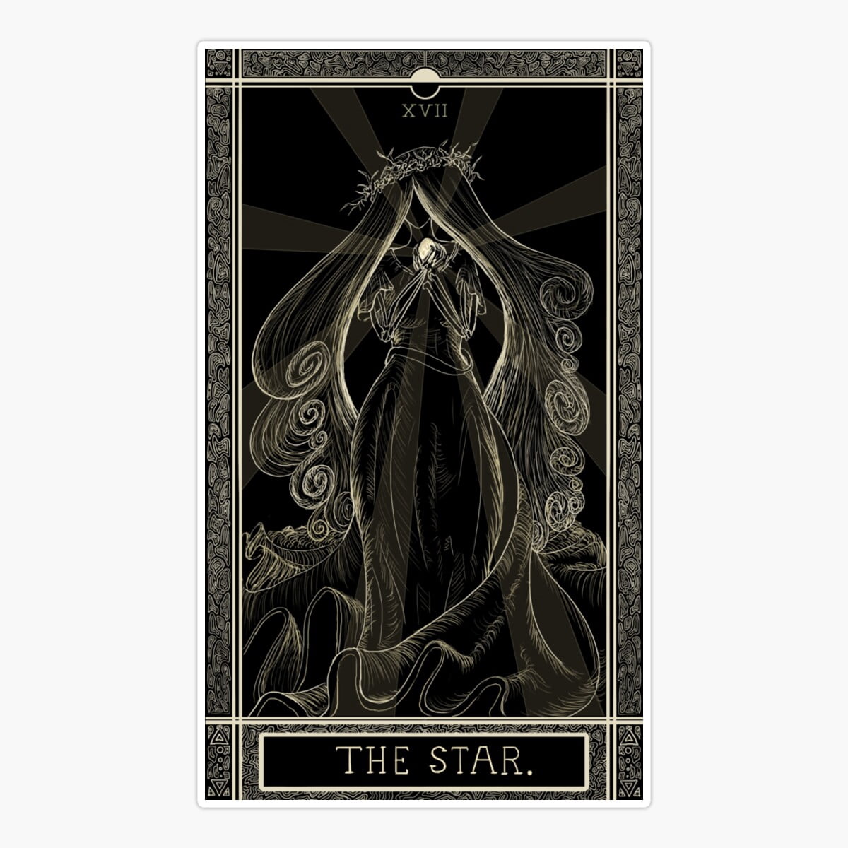 Maneki The Kinner Tarot Deck Tarot Card: The Star Er, Phone Decal Water ...