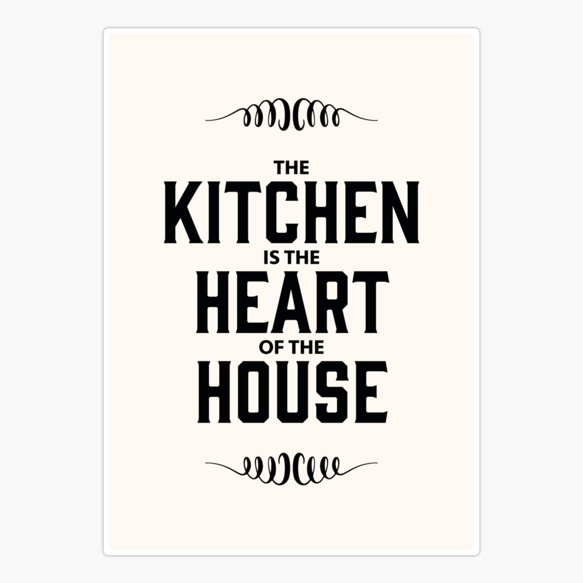 Maneki The Kitchen Is The Heart O The House Sticker, Phone Decal Water ...
