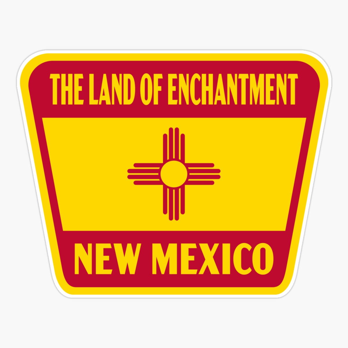 Maneki The Land O Enchantment New Mexico Retro Lag Badge Sticker, Phone ...