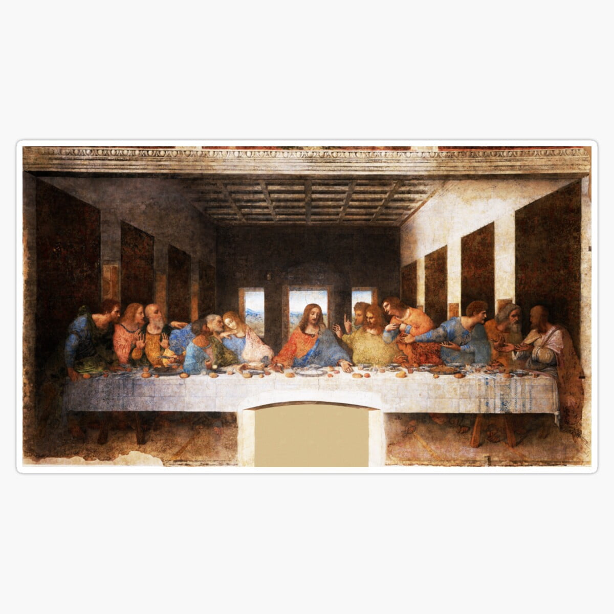 Maneki The Last Supper By Leonardo Da Vinci Er, Phone Decal Water ...