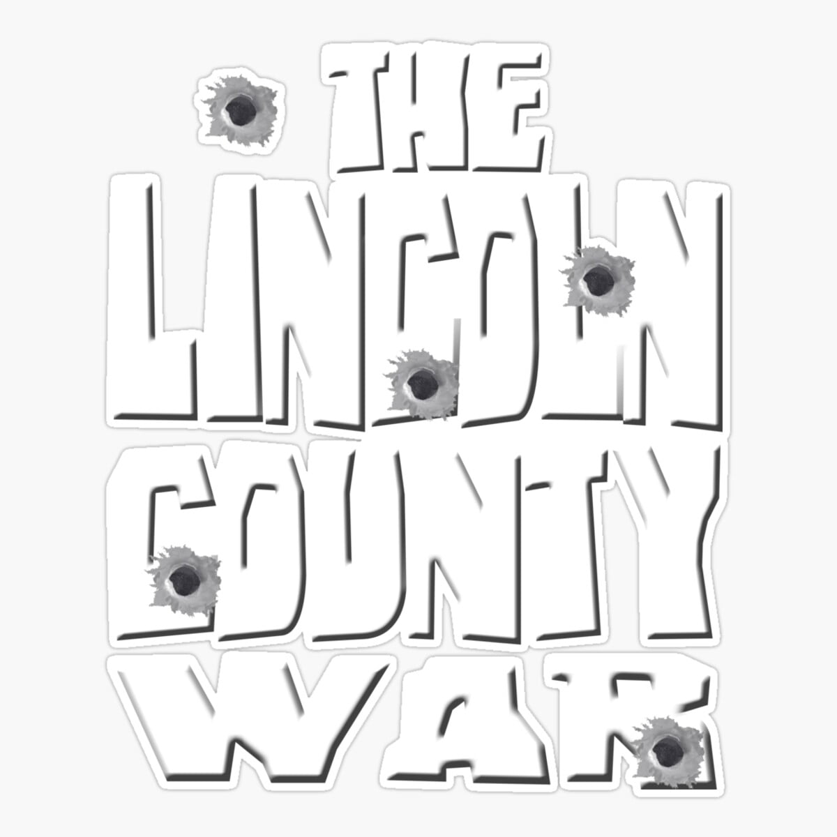 Maneki The Lincoln County War Sticker, Phone Decal Water Bottle ...