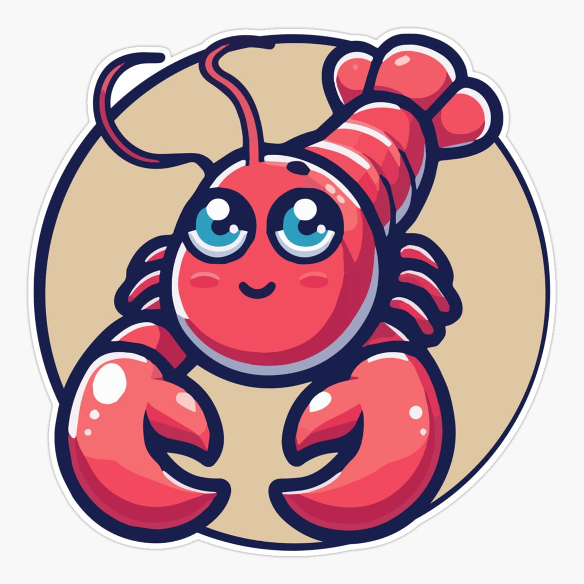 Maneki The Lobster Sticker, Phone Decal Water Bottle Stickers Car ...