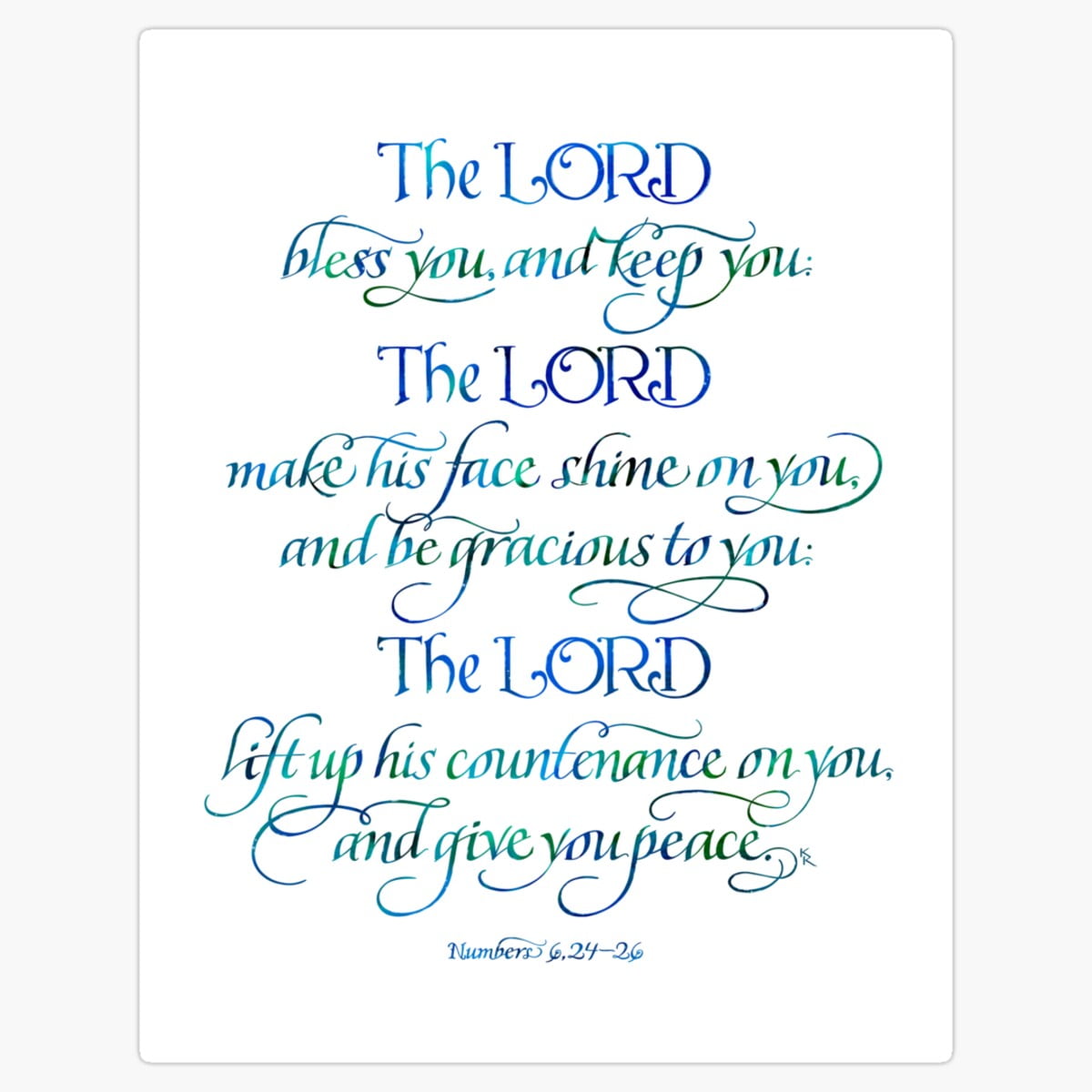 Maneki The Lord Bless You And Keep You Er, Phone Decal Water Bottle ...