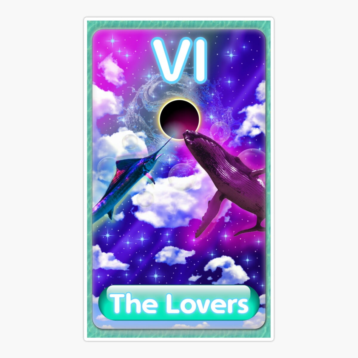 Maneki The Lovers Mor Arcana Tarot Card Rutiger Aero Er, Phone Decal ...