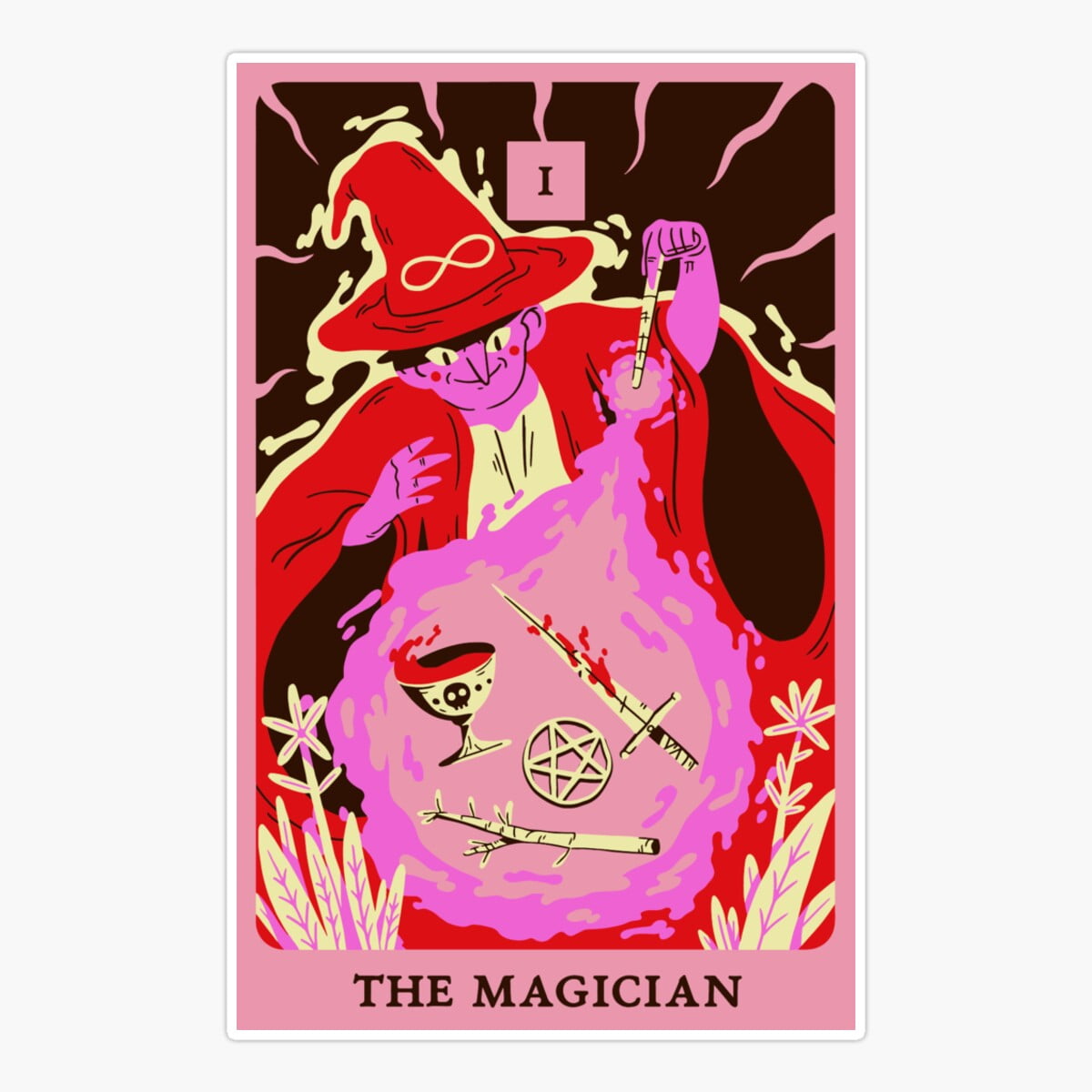 Maneki The Magician (I) Er, Phone Decal Water Bottle Stickers Car ...
