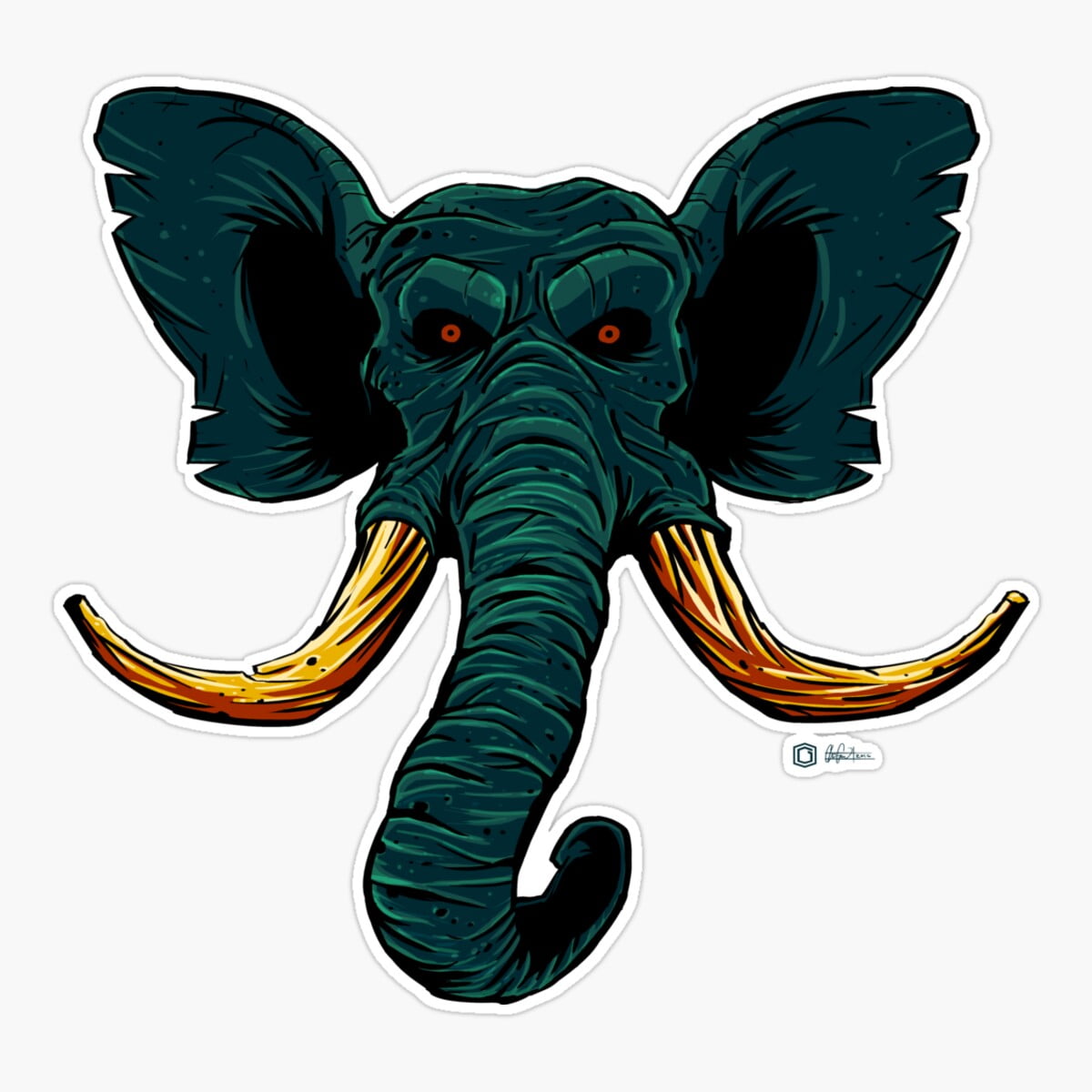 Maneki The Mammoth Er, Phone Decal Water Bottle Stickers Car Decals ...