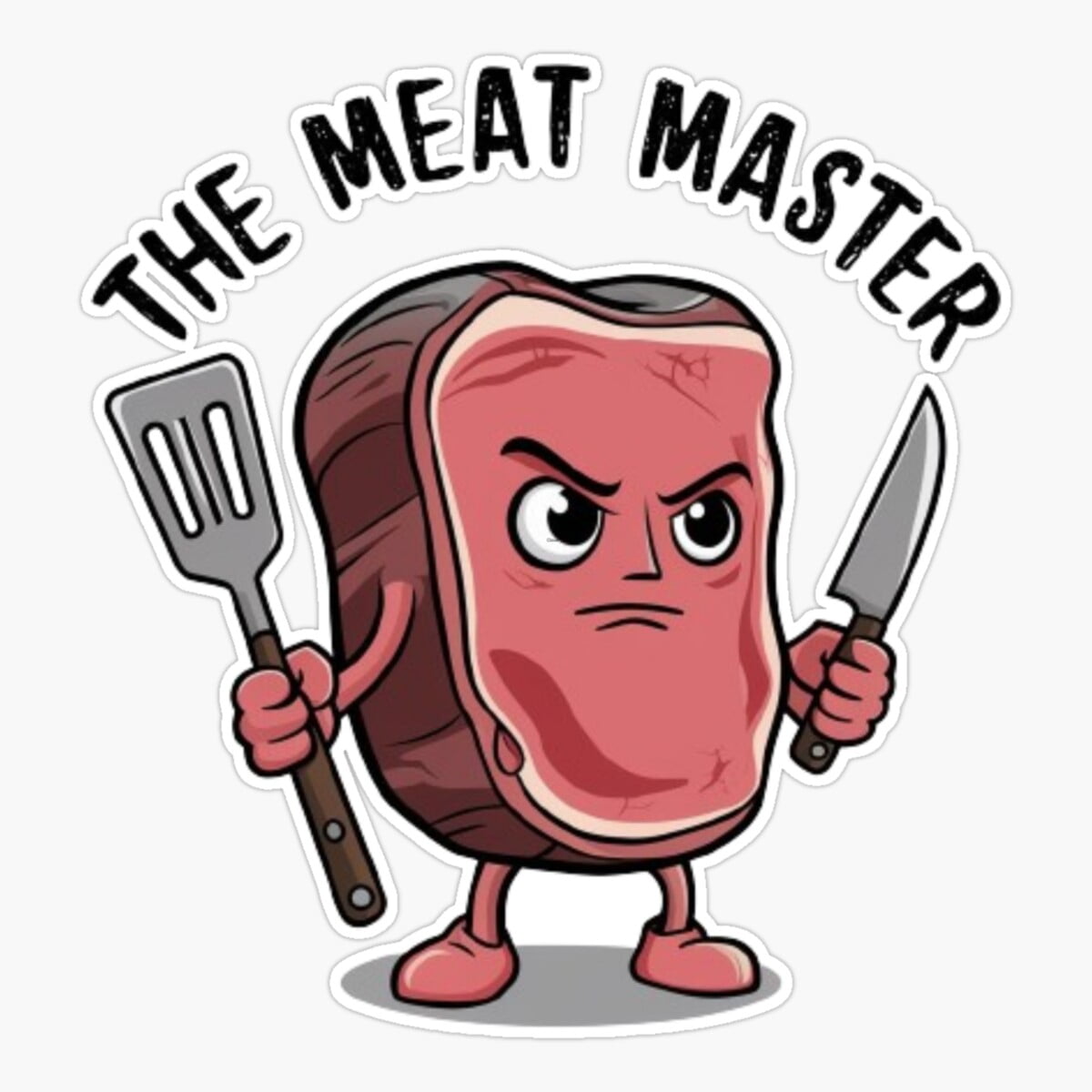 Maneki The Meat Master. Be The Grillmaster Sticker, Phone Decal Water ...