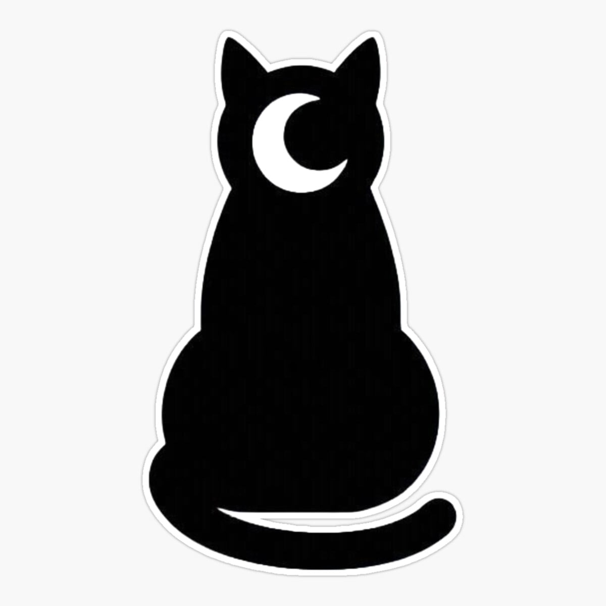 Maneki The Moon Cat Sticker, Phone Decal Water Bottle Stickers Car ...