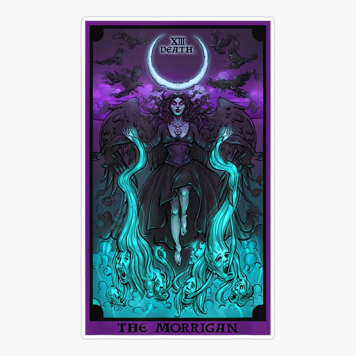 Maneki The Morrigan Death Gothic Pagan Witch Triple Moon Er, Phone ...