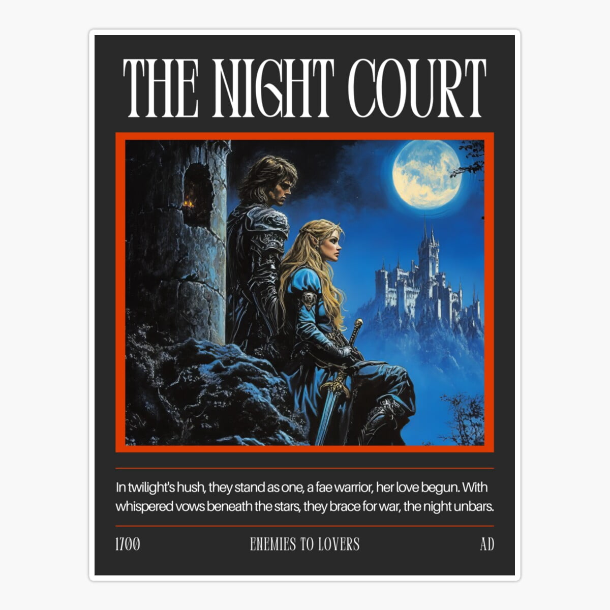 Maneki The Night Court Sticker, Phone Decal Water Bottle Stickers Car ...