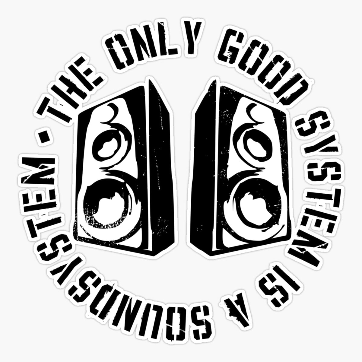 Maneki The Only Good System Is A Sound System Sticker, Phone Decal ...