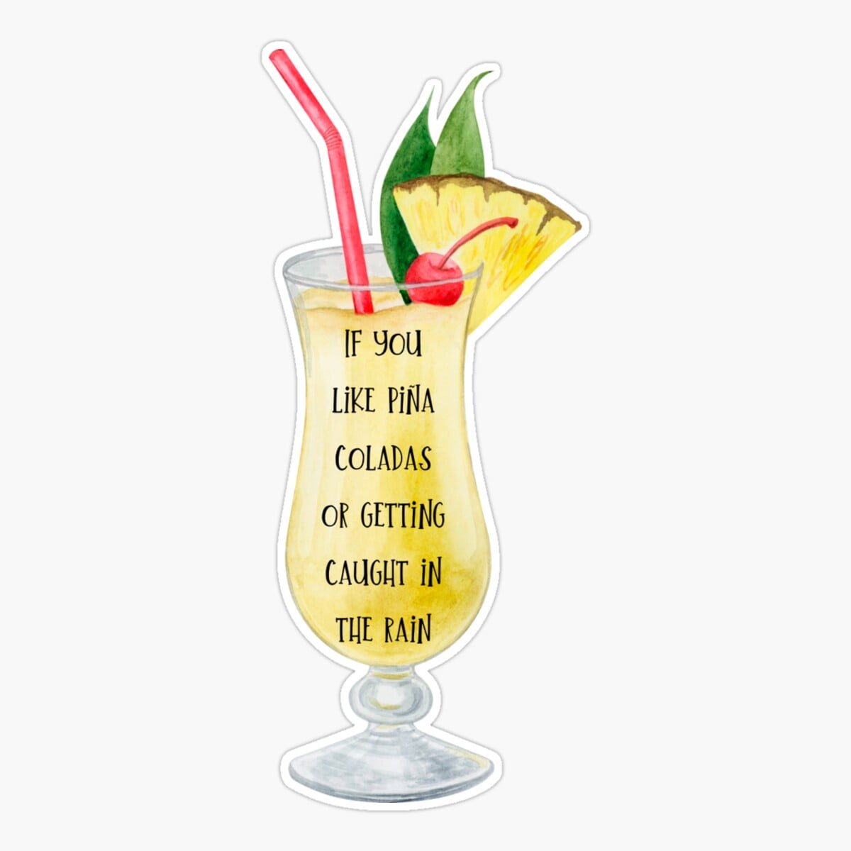 Maneki The Piña Colada Song Er, Phone Decal Water Bottle Stickers Car ...