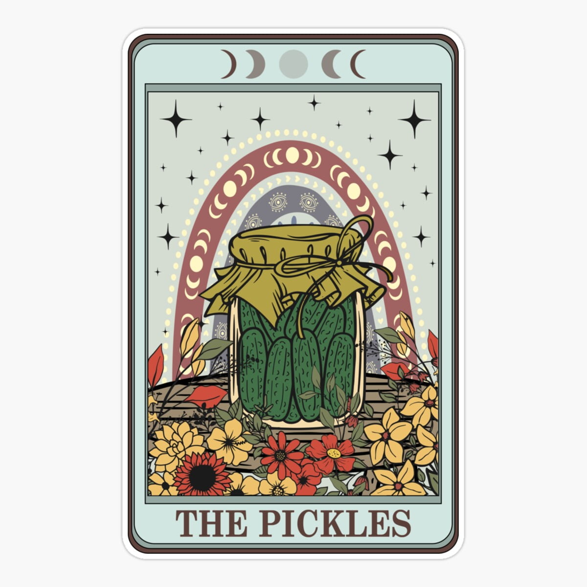 Maneki The Pickles Unny Tarot Er, Phone Decal Water Bottle Stickers Car Decals, Funny Birthday ...