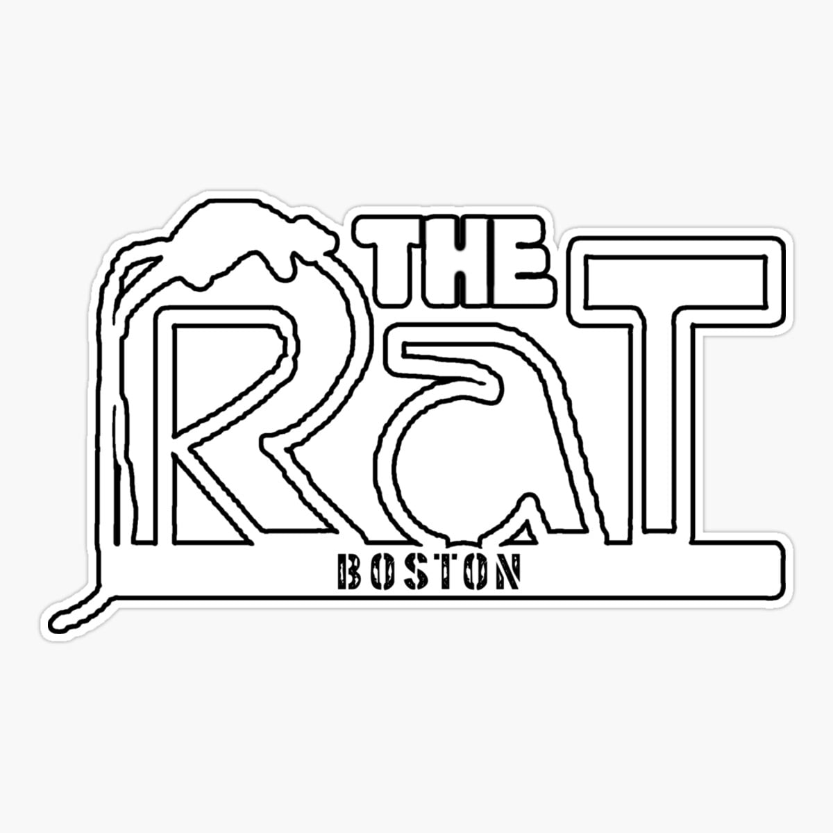 Maneki The Rathskeller Aka The Rat Rat Logo Boston Sticker, Phone Decal ...
