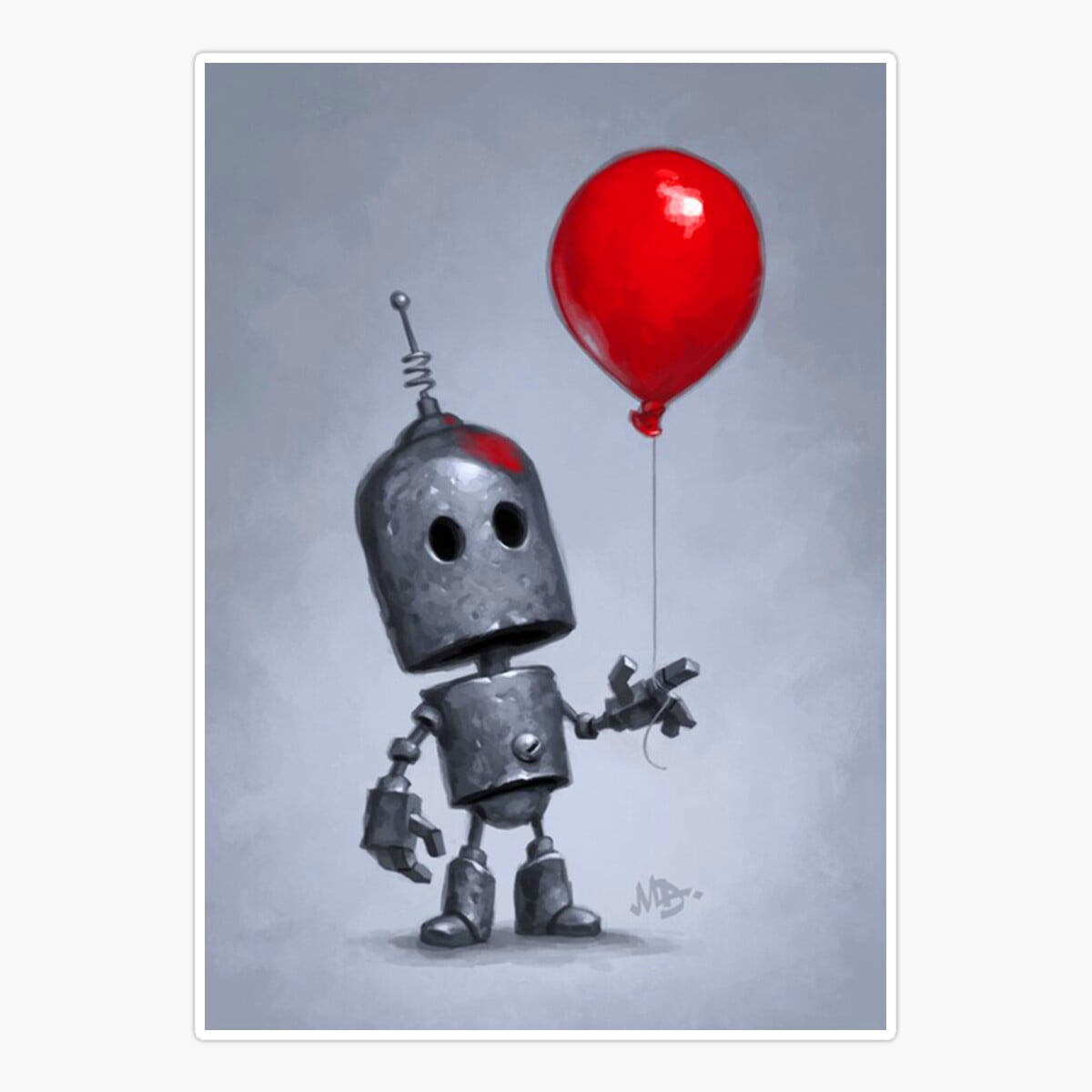 Maneki The Red Balloon Sticker, Phone Decal Water Bottle Stickers Car ...