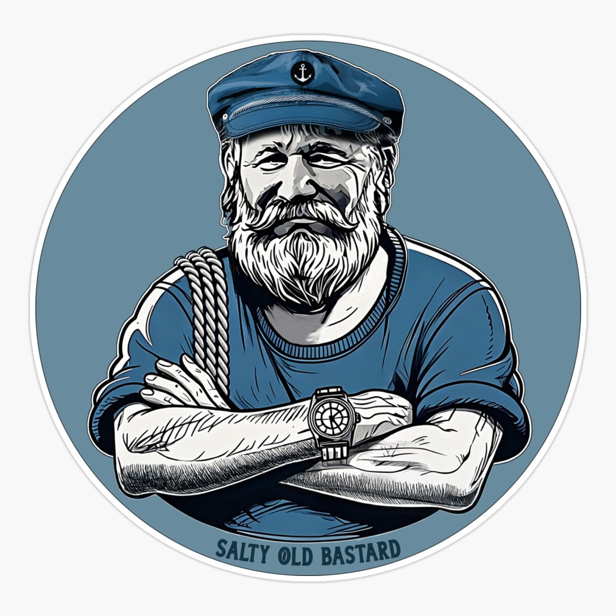 Maneki The Salty Old Bastard Er, Phone Decal Water Bottle Stickers Car Decals, Funny Birthday ...