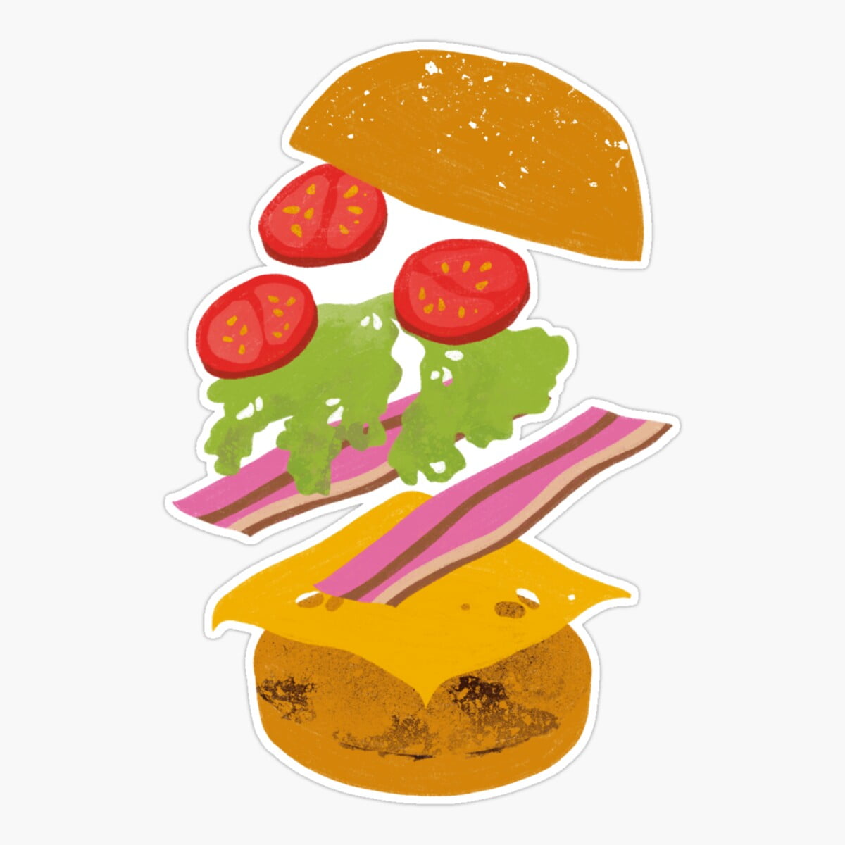 Maneki The Sandwich Sticker, Phone Decal Water Bottle Stickers Car ...