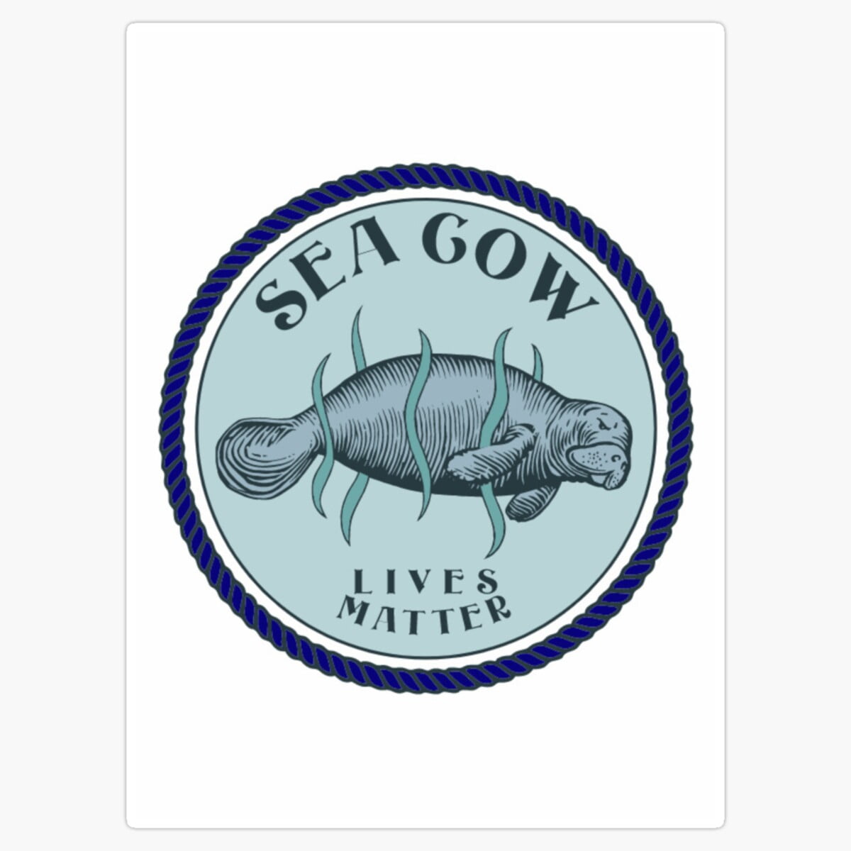 Maneki The Sea Cow Er, Phone Decal Water Bottle Stickers Car Decals ...