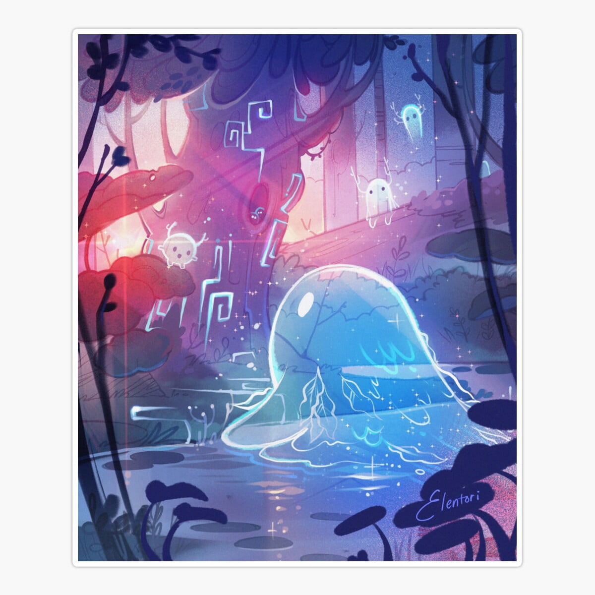 Maneki The Silence Of Dawn Sticker, Phone Decal Water Bottle Stickers ...