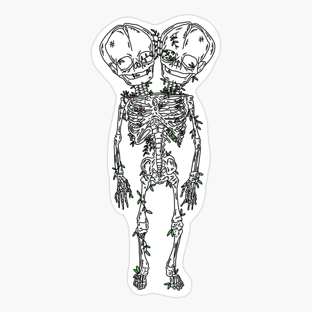 Maneki The Skeleton Twins Sticker, Phone Decal Water Bottle Stickers ...