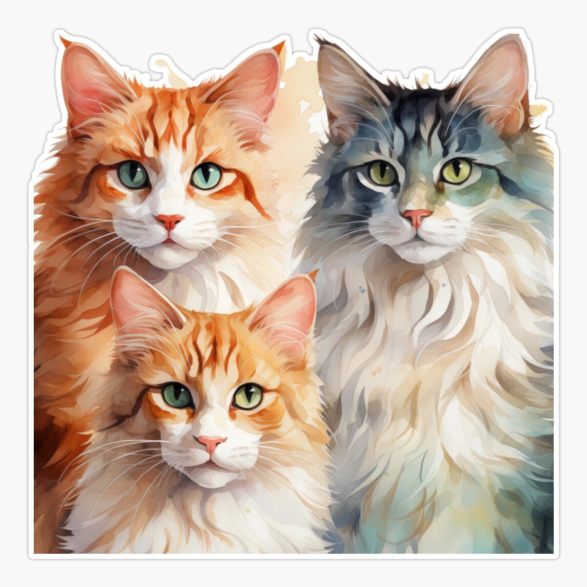 Maneki The Smile Cat Collection #10 Sticker, Phone Decal Water Bottle ...