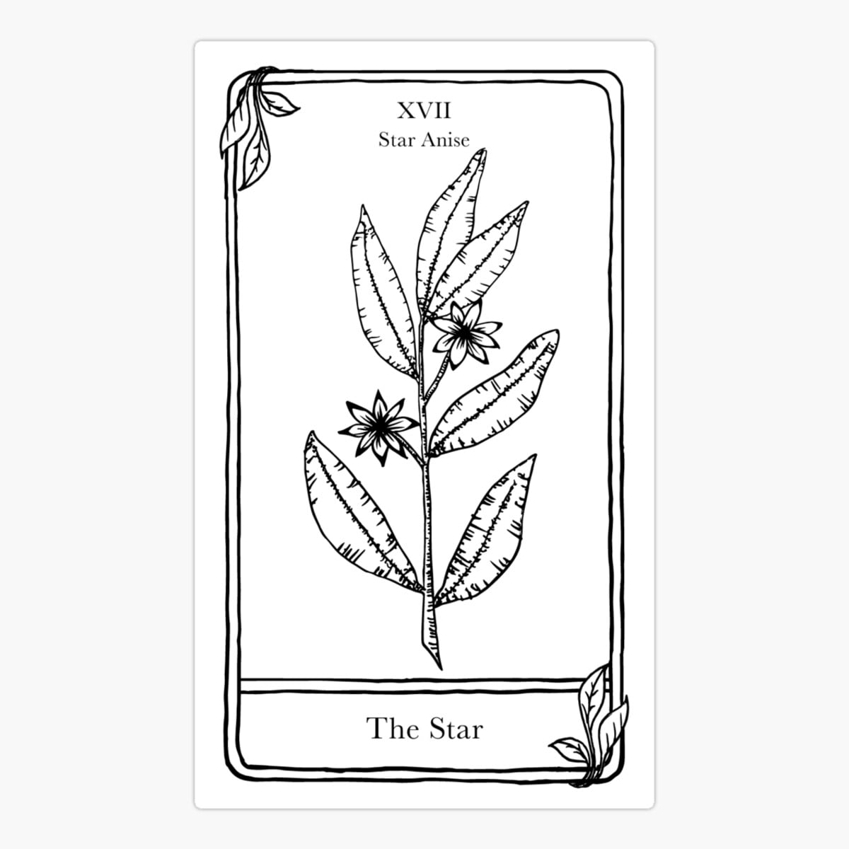 Maneki The Star Tarot Card Er | Star Anise, Botanical, Plant, Seedling ...