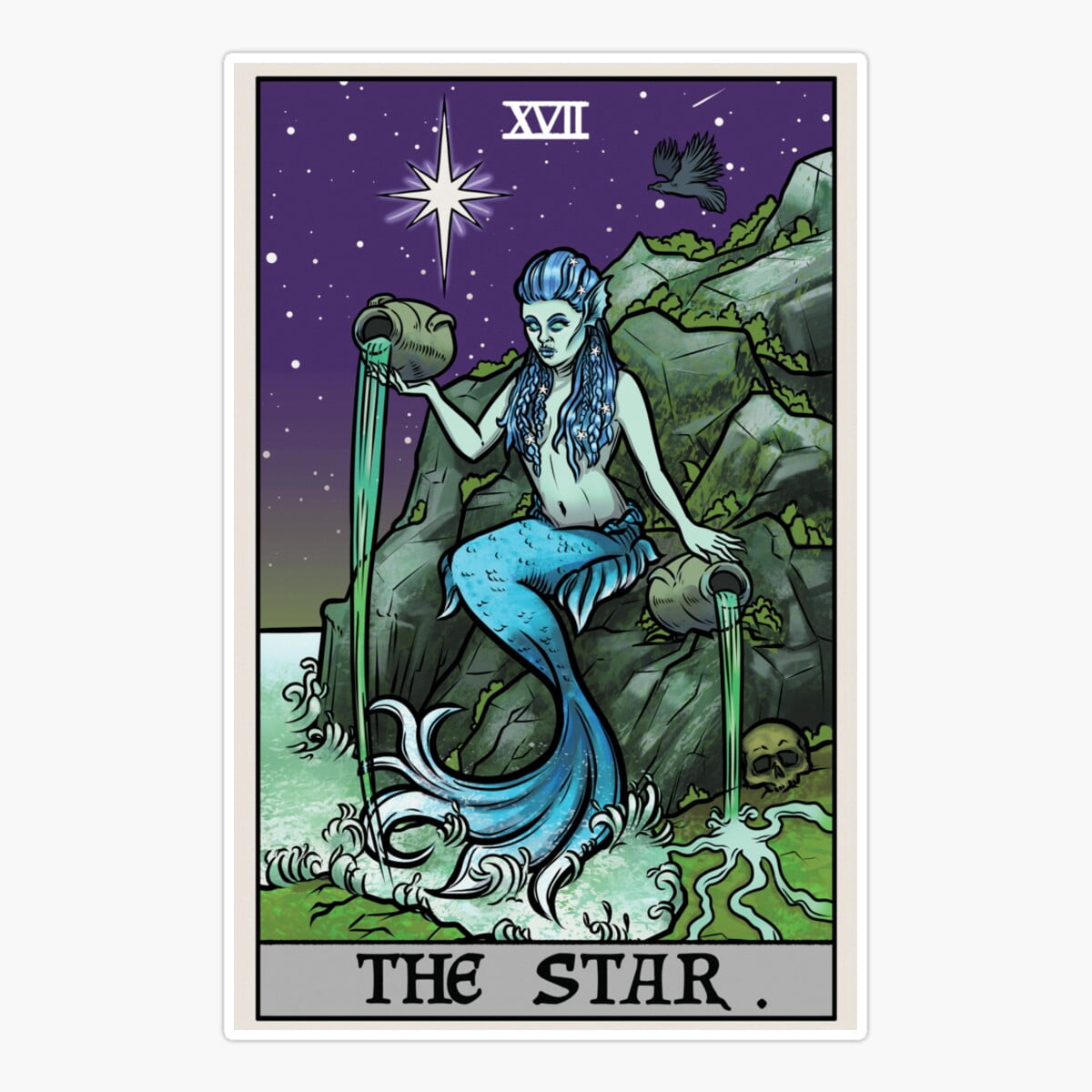 Maneki The Star Tarot Card Halloween Mermaid Witch Creepy Siren Er ...