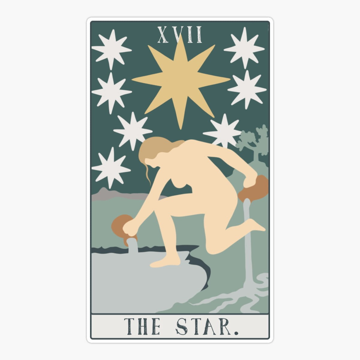 Maneki The Star Traditional Rider Tarot Card Design Er, Phone Decal ...