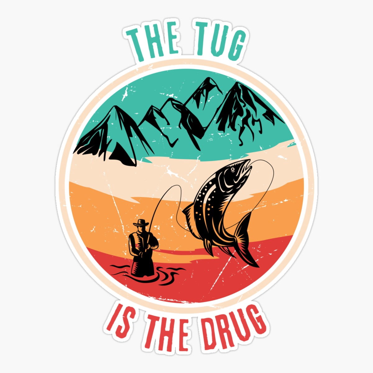 Maneki The Tug Is The Drug - Ishermans Addiction Er, Phone Decal Water ...