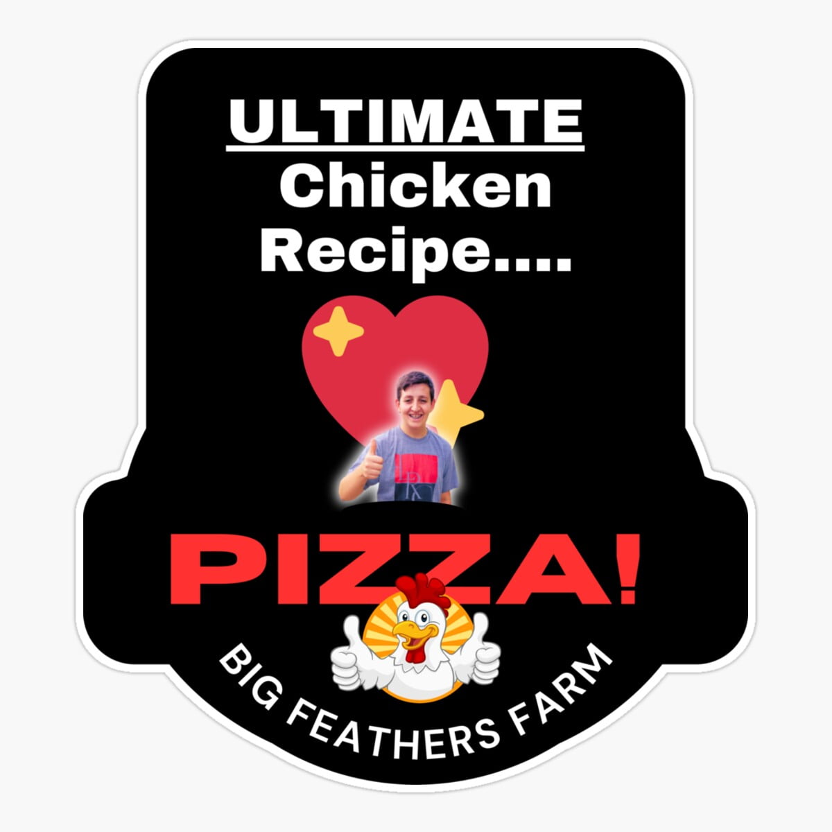 Maneki The Ultimate Chicken Recipe Is ! Big Eathers Arm Sticker, Phone ...