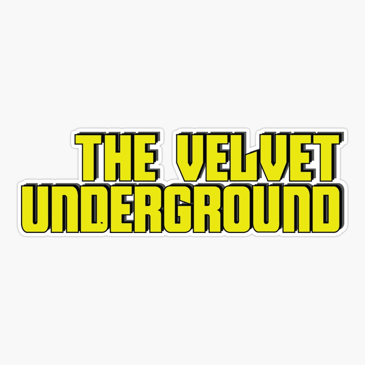 Maneki The Velvet Underground Logo Sticker, Phone Decal Water Bottle ...