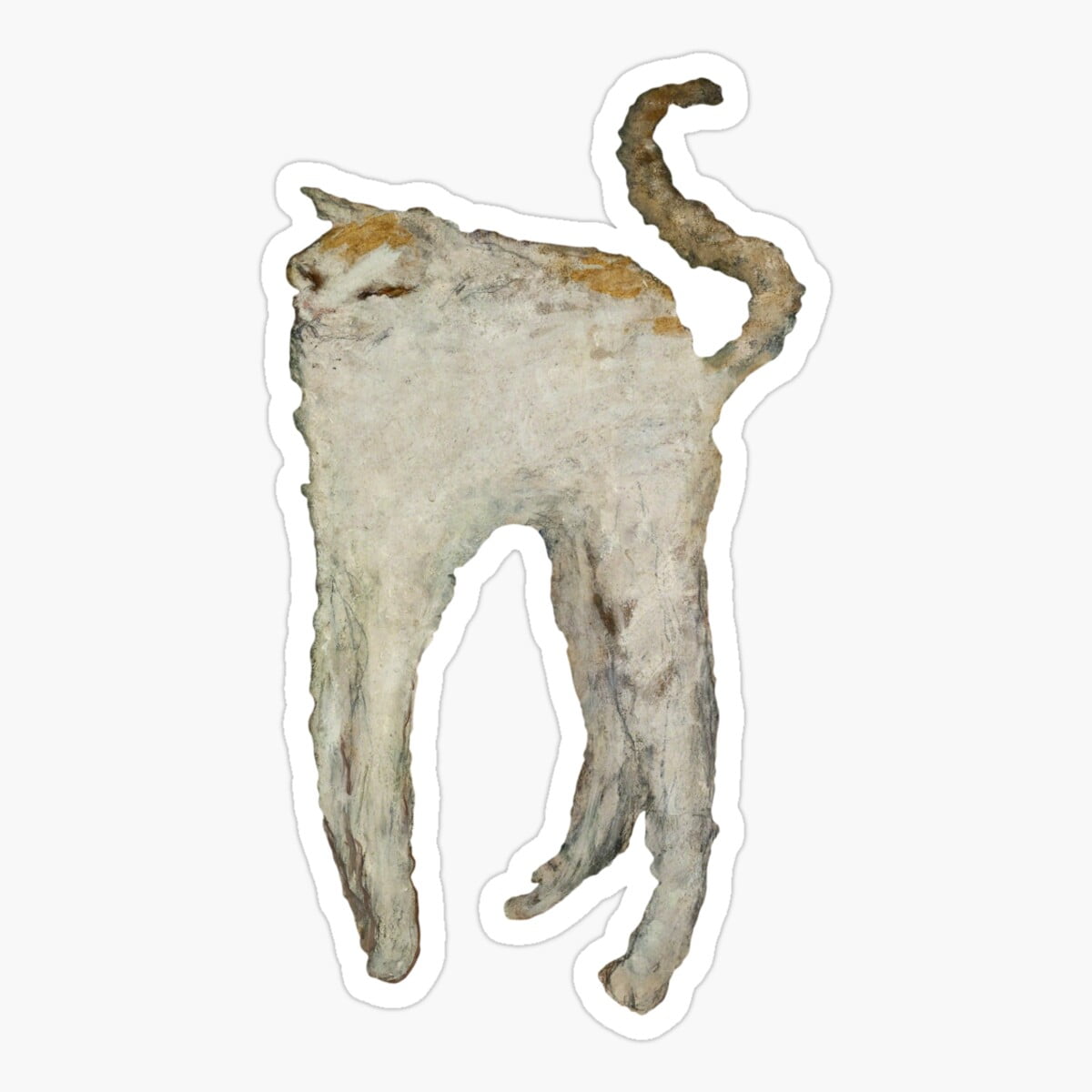 Maneki The White Cat / Le Chat Blanc Sticker, Phone Decal Water Bottle ...