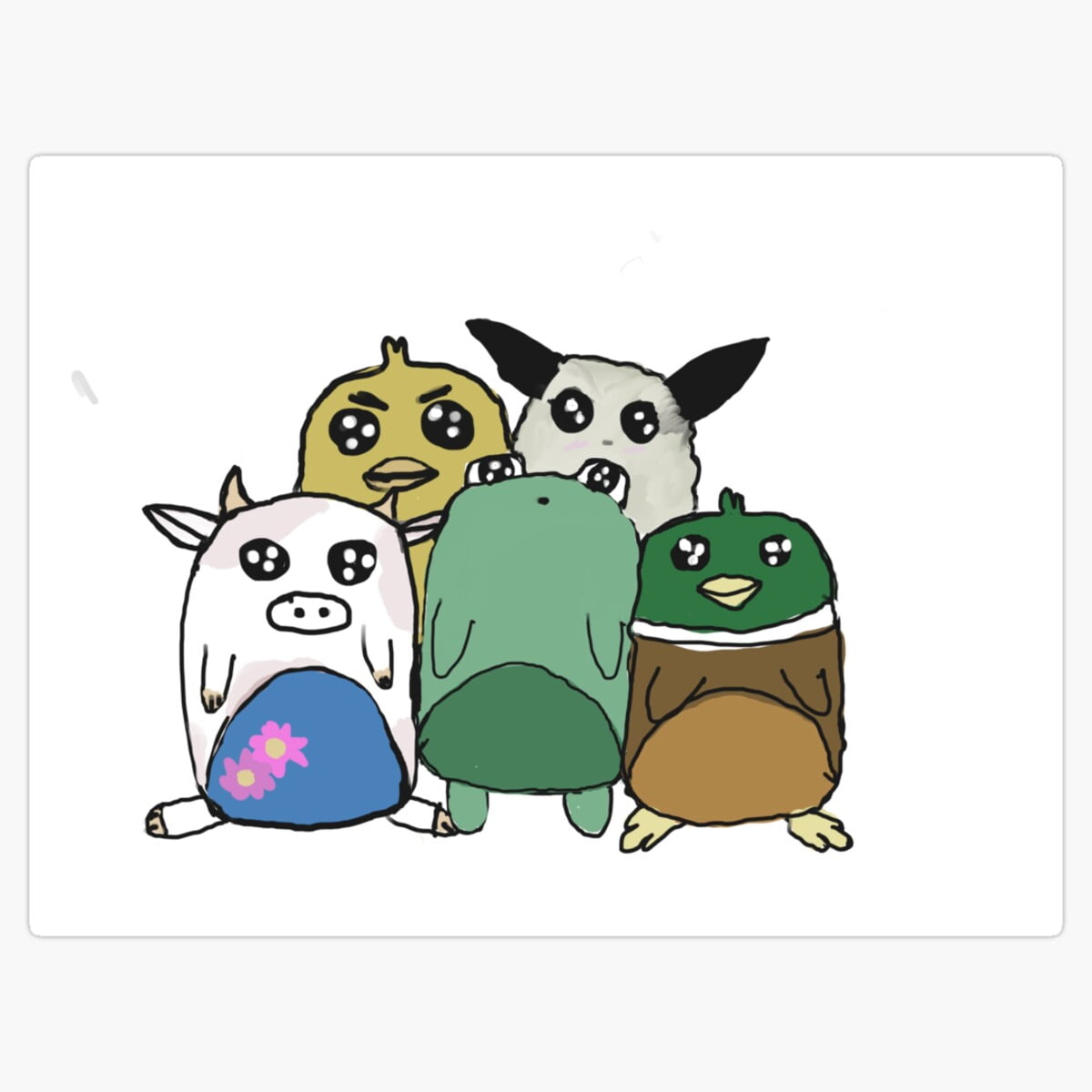 Maneki The Whole Frog Squad Er, Phone Decal Water Bottle Stickers Car ...