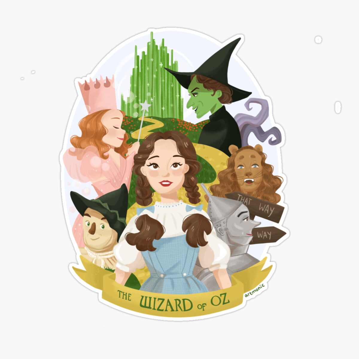 Maneki The Wizard Of Oz 2 Sticker, Phone Decal Water Bottle Stickers Car Decals, Funny Birthday ...