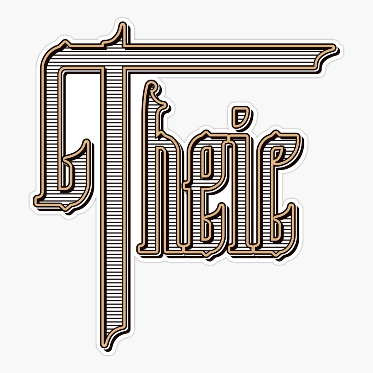 Maneki Theic Fancy Lettering Er, Phone Decal Water Bottle Stickers Car ...