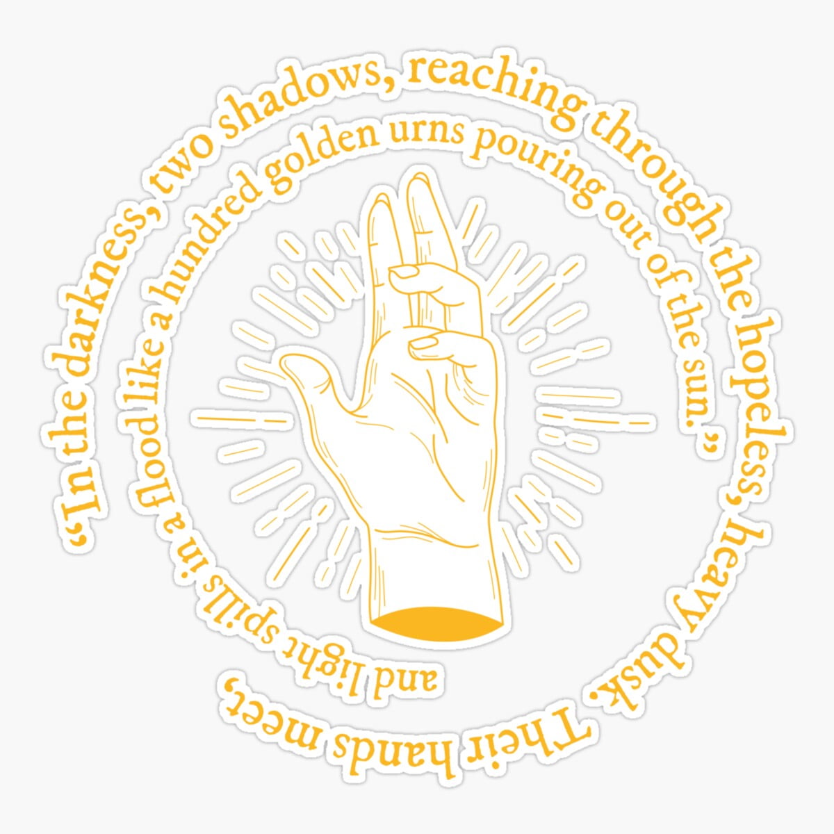 Maneki Their Hands Meet Sticker, Phone Decal Water Bottle Stickers Car ...