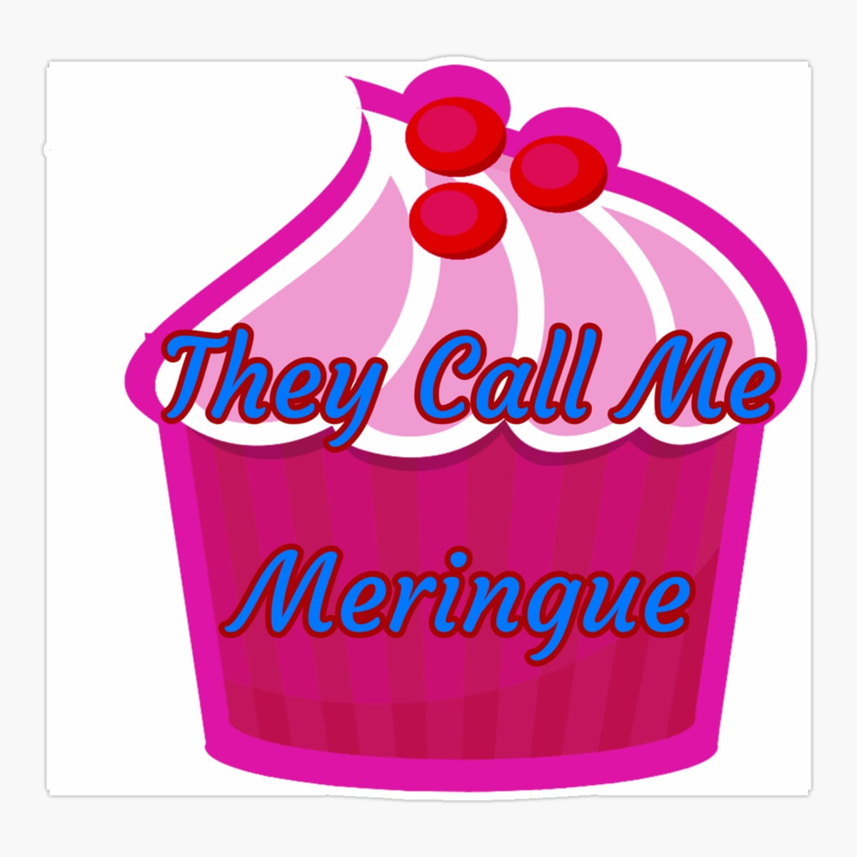 Maneki They Call Me Meringue Sticker, Phone Decal Water Bottle Stickers ...