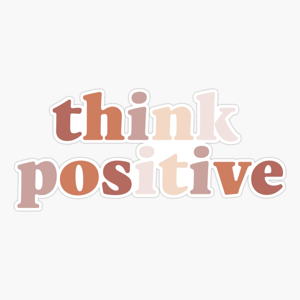 Maneki Think Positive Sticker Sticker, Phone Decal Water Bottle ...
